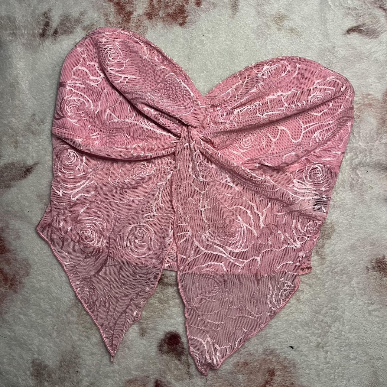 pink asymmetrical tube top from shien - Depop