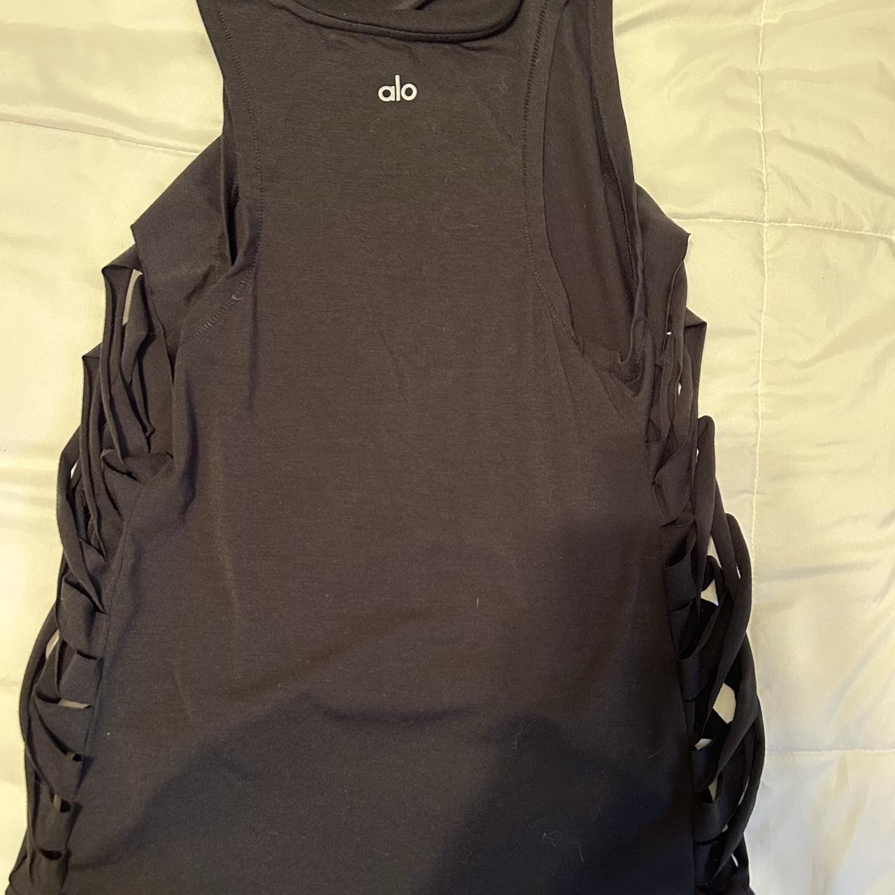 Black Alo cutout tank top #fitness - Depop