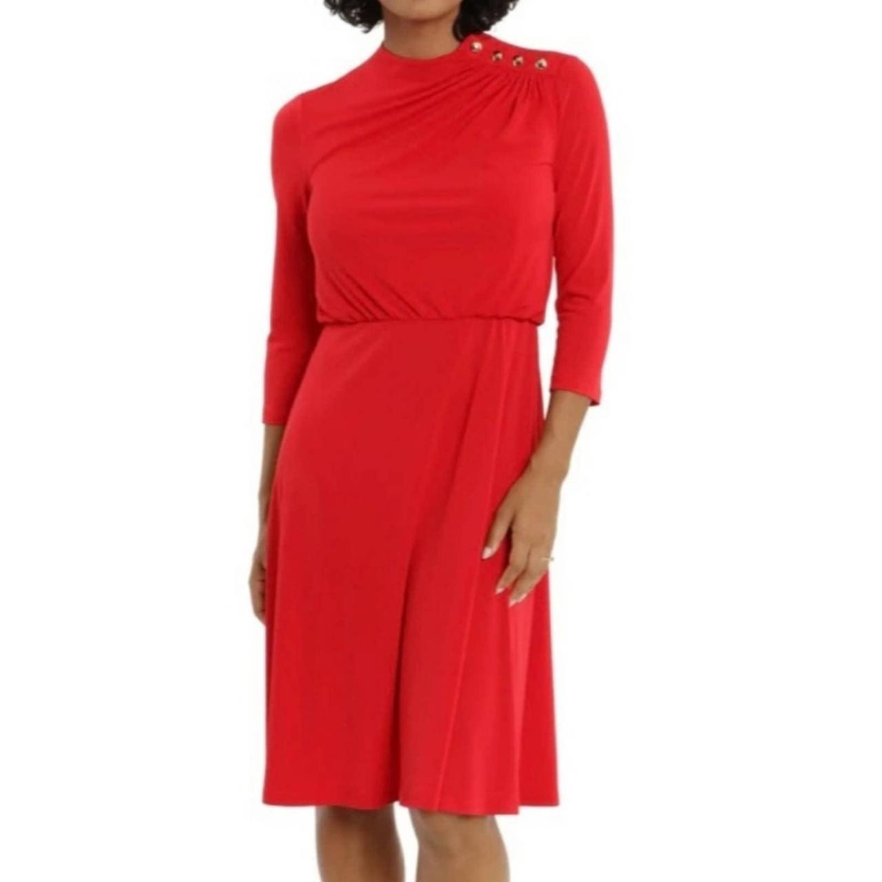 London Style Tam Side Shirred Button High Neck... - Depop