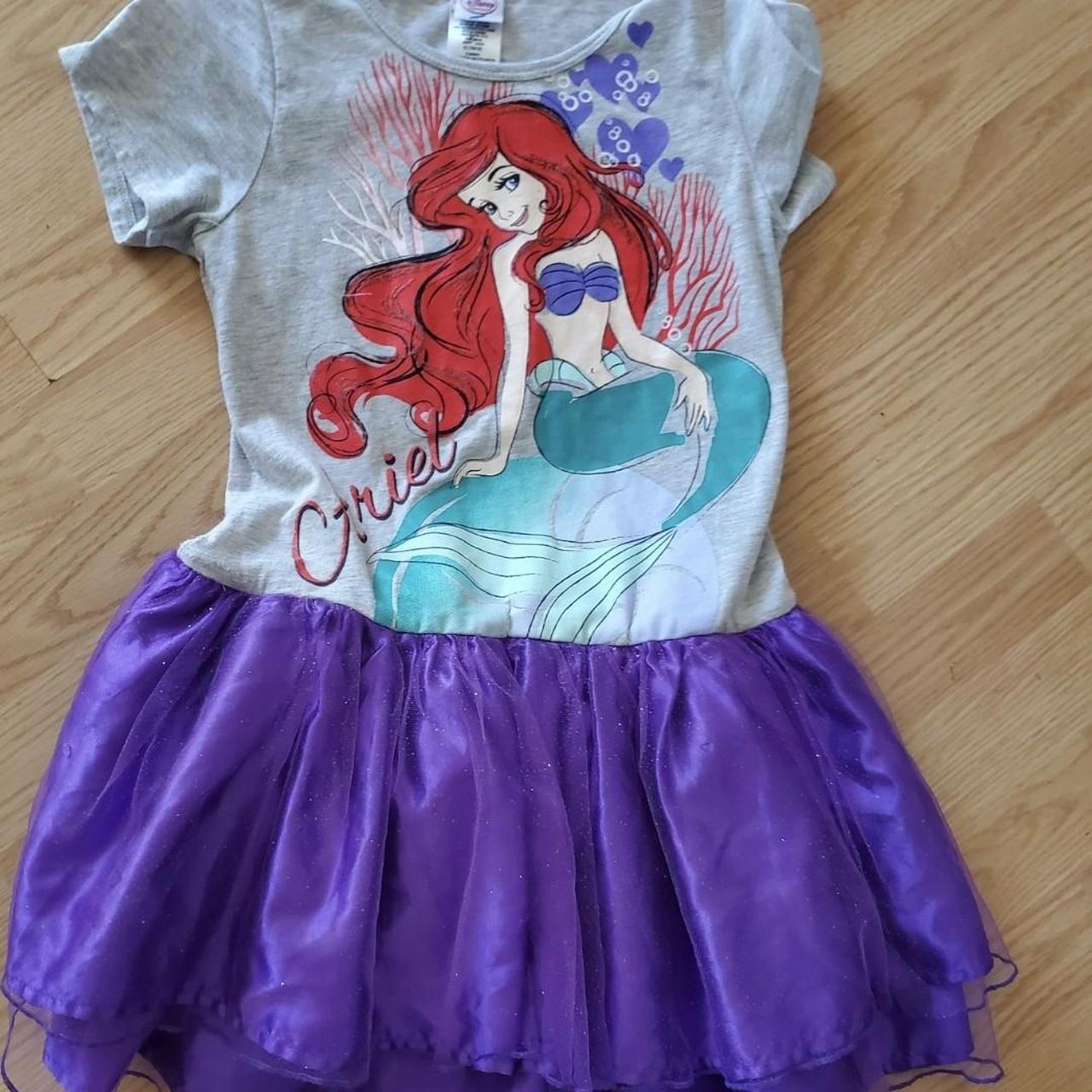 Disney kids dress princess ariel tutu Size 10 12 - Depop