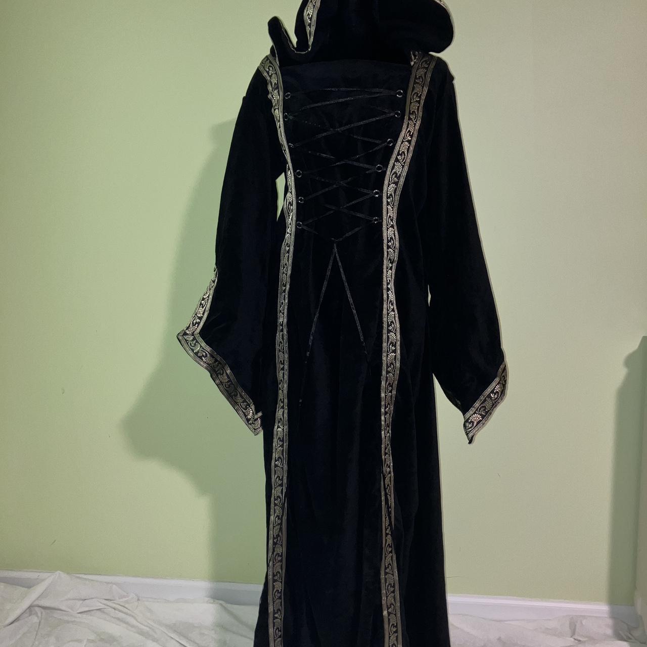 Gothic Renaissance Wizard Wench black Velvet full... - Depop