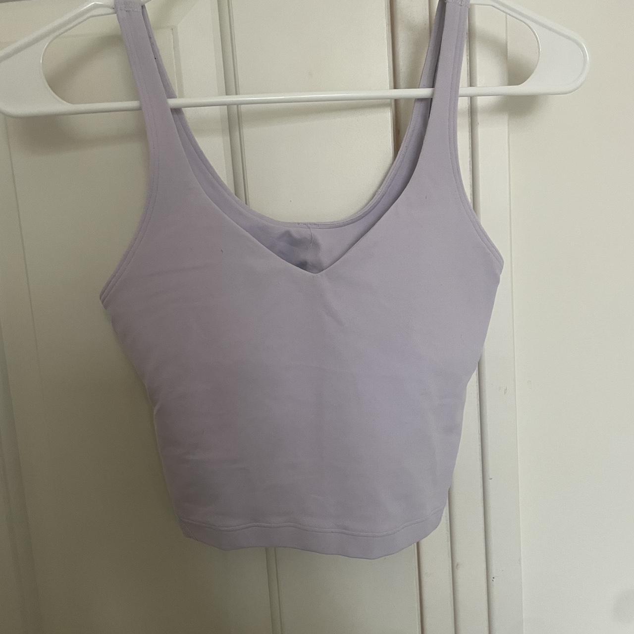 light purple lulu align tank size 2 great condition - Depop