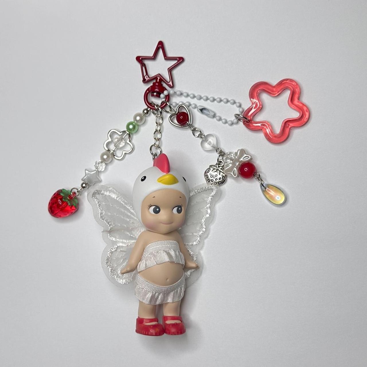 Sonny Angel Chicken Keychain 🐓🍓 ️authentic... | Depop