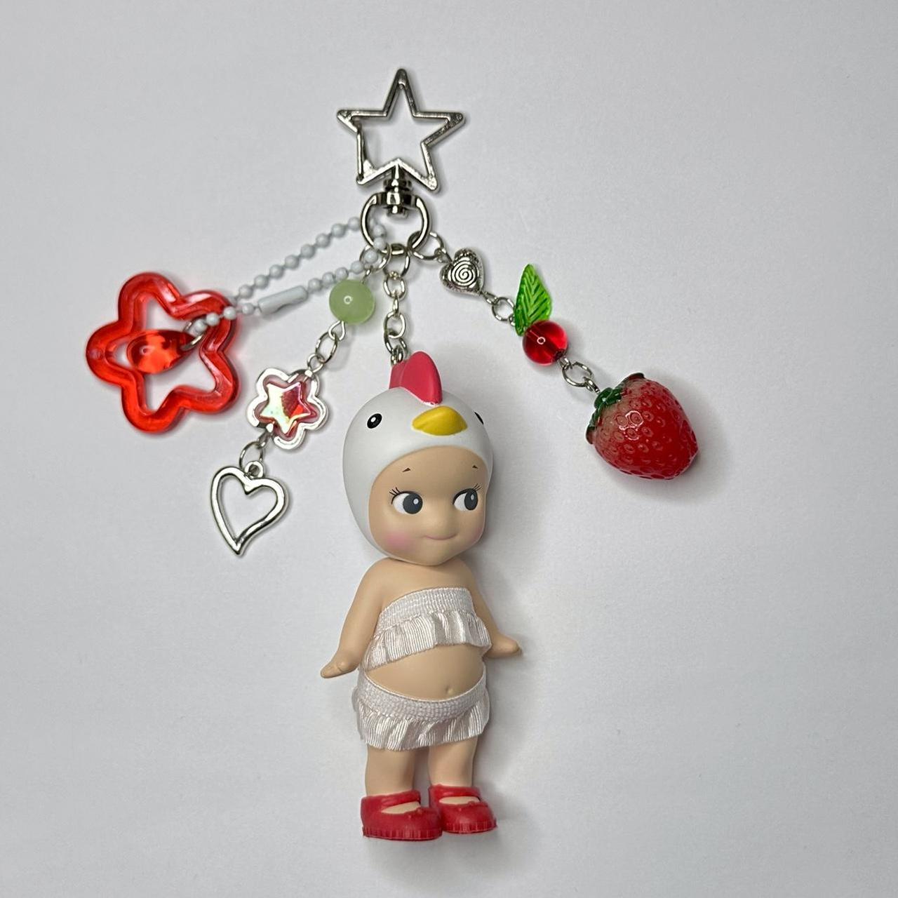 Sonny Angel Chicken Keychain 🐓🍓 ️authentic... | Depop