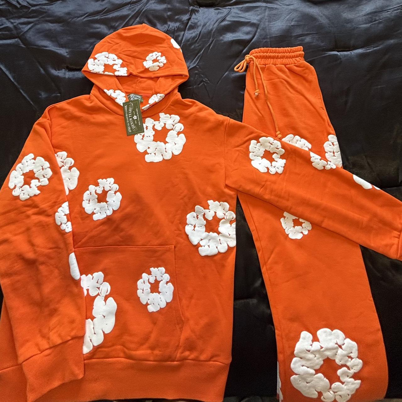 DENIM TEAR SET ( ORANGE ) Size Large Brand new !! I... - Depop