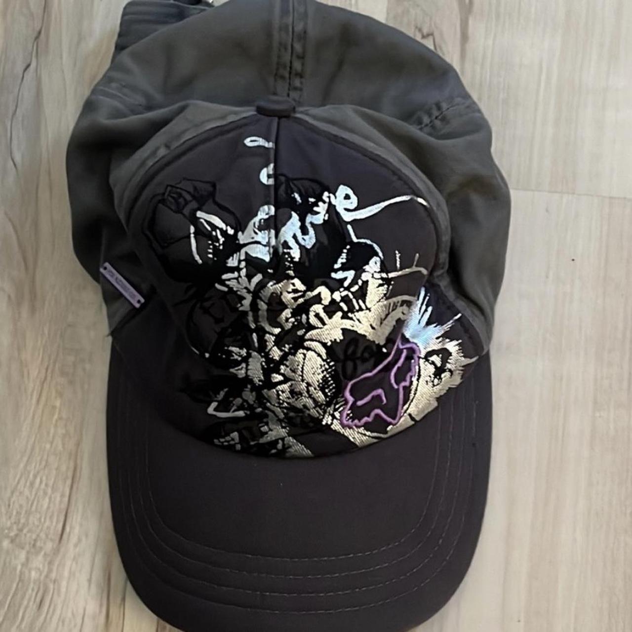 Y2k grunge girls fox racing hat aop y2k jnco style... - Depop