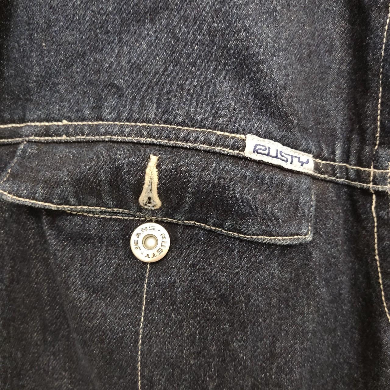 Vintage Rusty denim jacket dark blue size M Good... - Depop