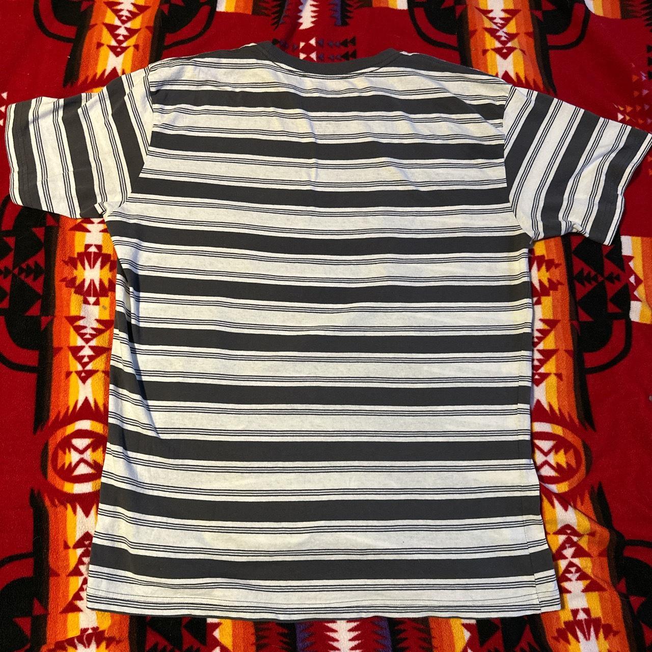 RSQ brand white and gray striped t shirt In good... - Depop