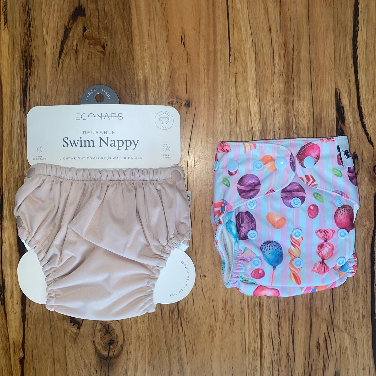 Eco naps swim nappy size L and designer bums cloth... - Depop