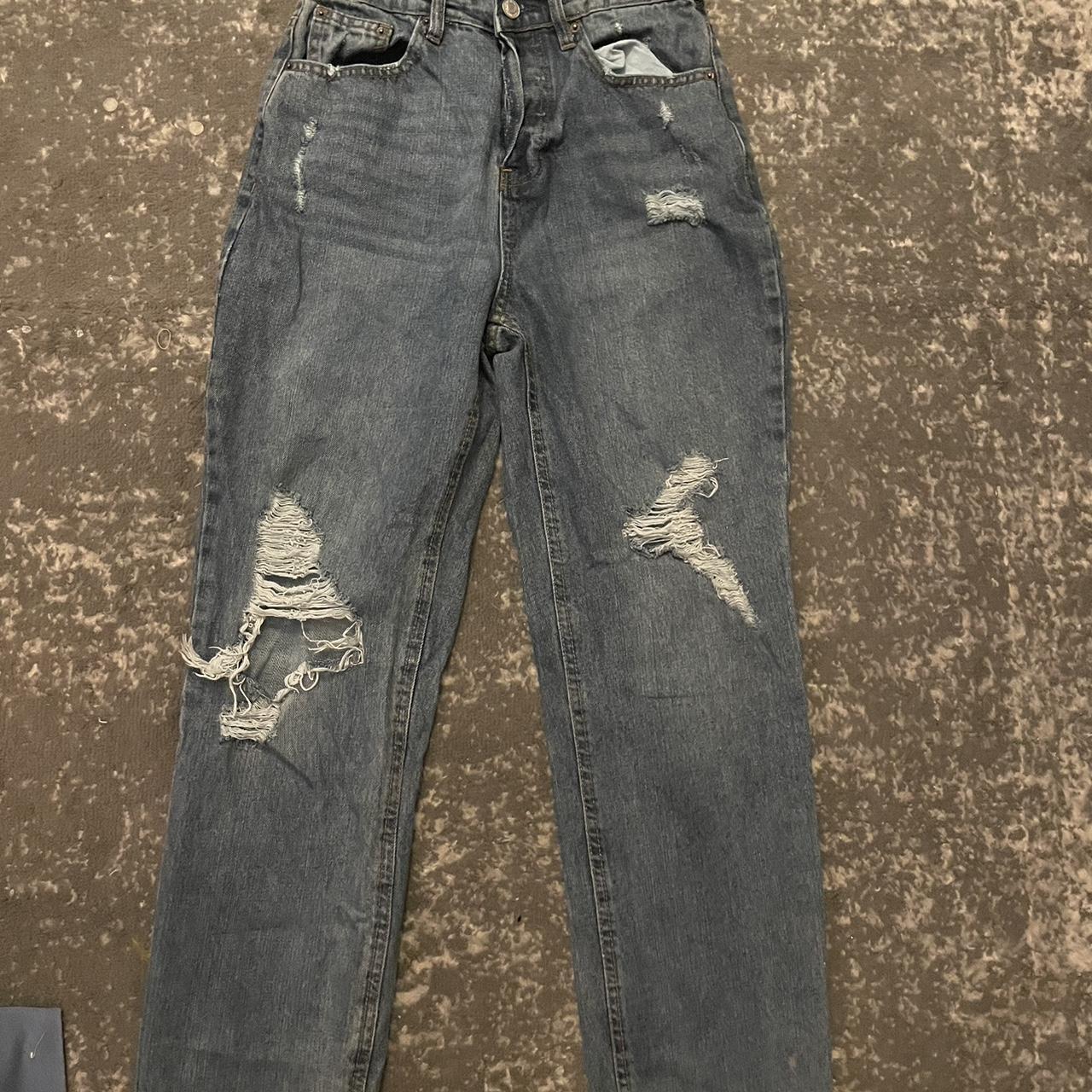 Vanilla star distressed jeans -size 3 -baggy fit... - Depop