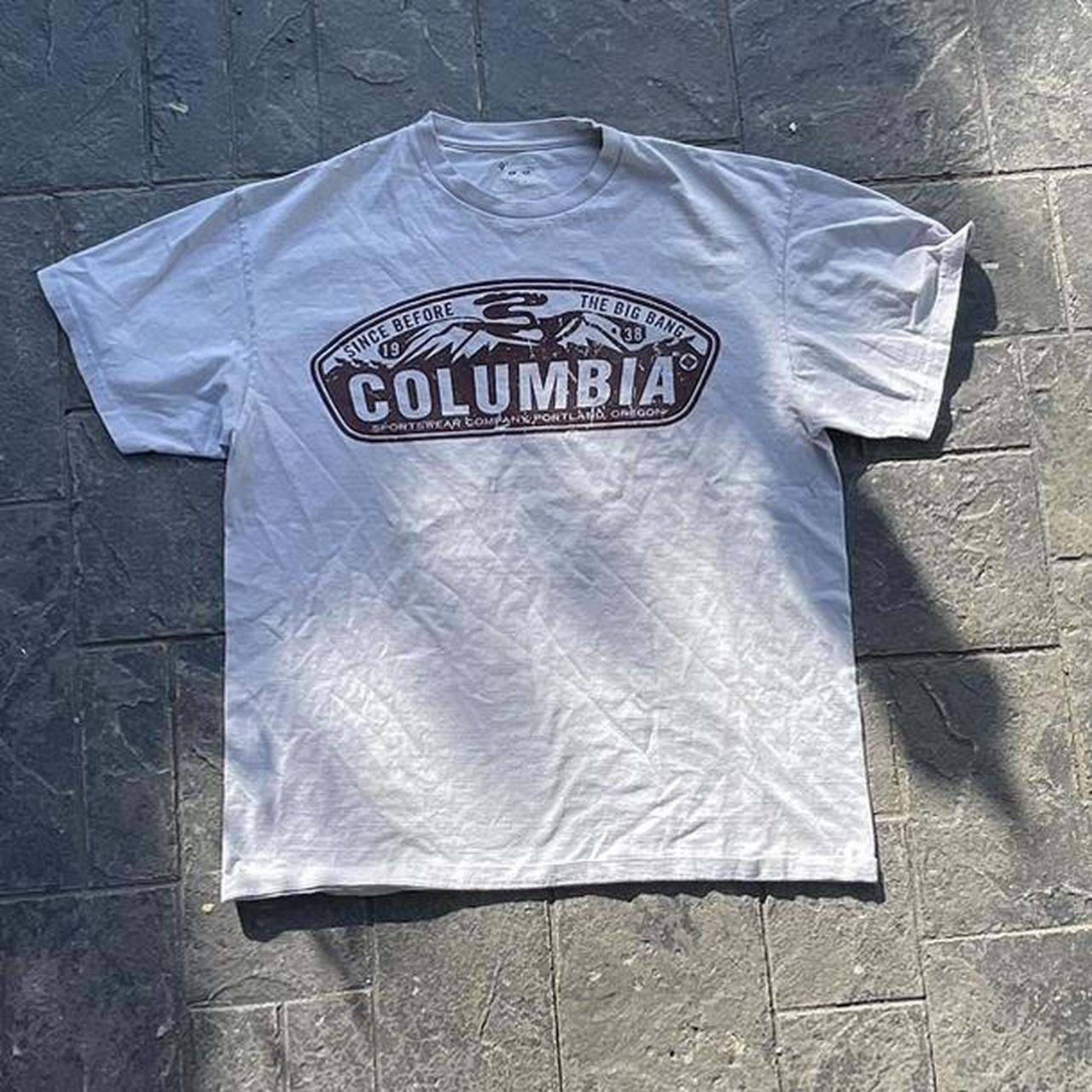 Columbia graphic t-shirt -size large -perfect... - Depop