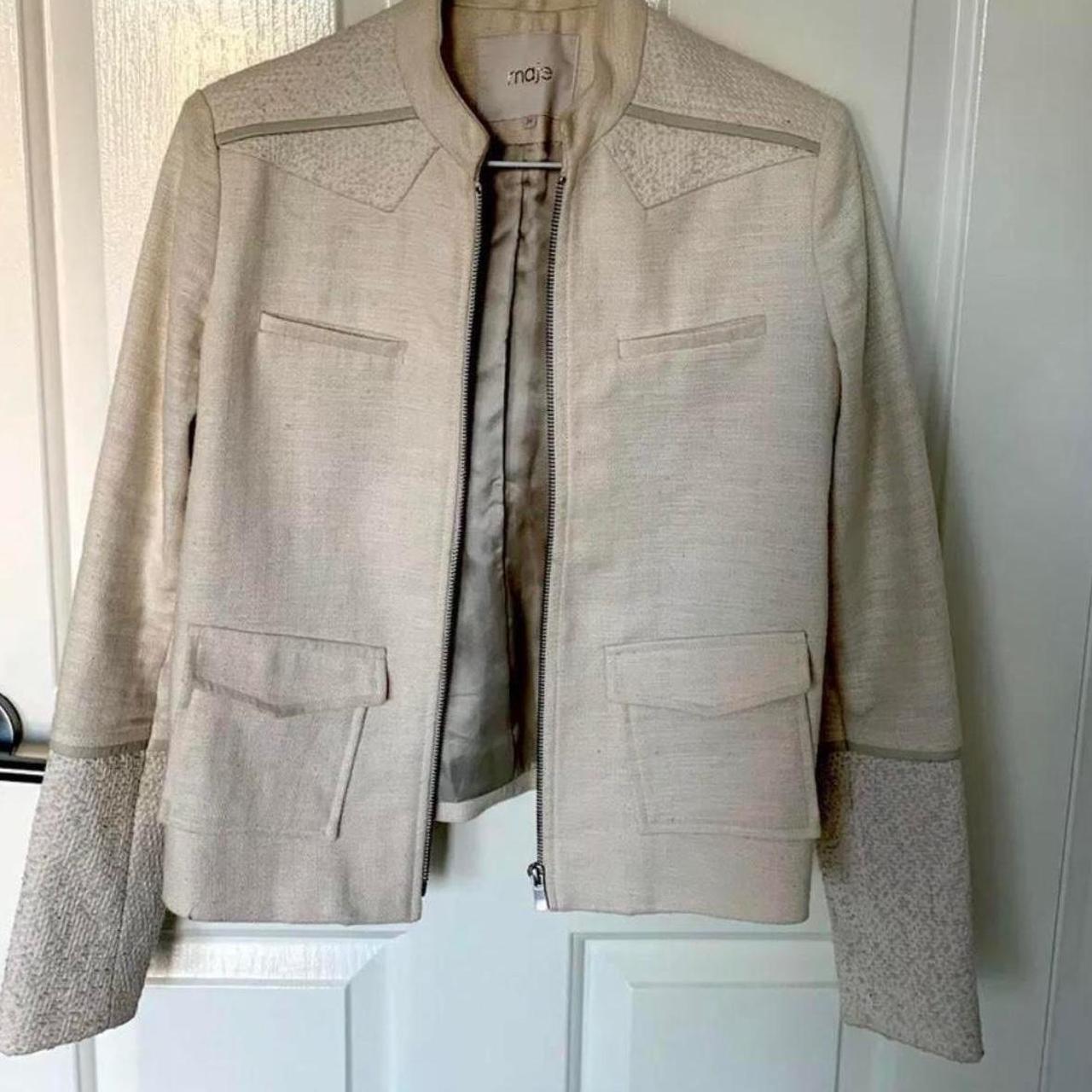 Stunning cream maje tailored jacket with gorgeous... - Depop