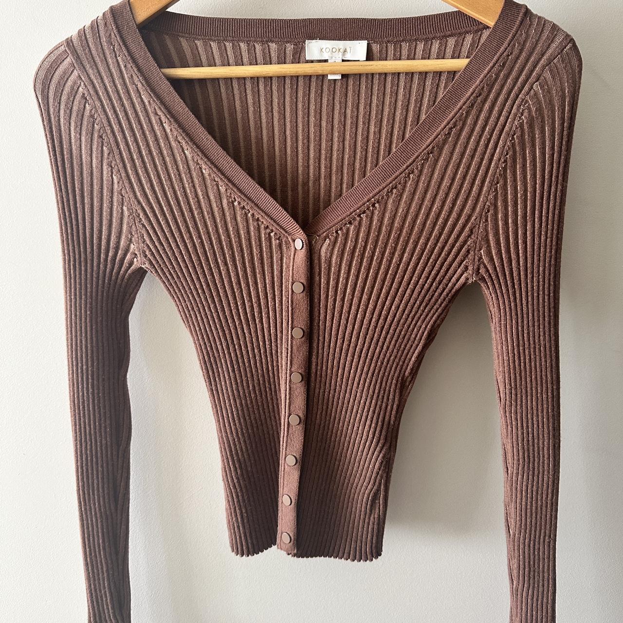 Kookai Brown Knit Top - Can be worn as top or... - Depop