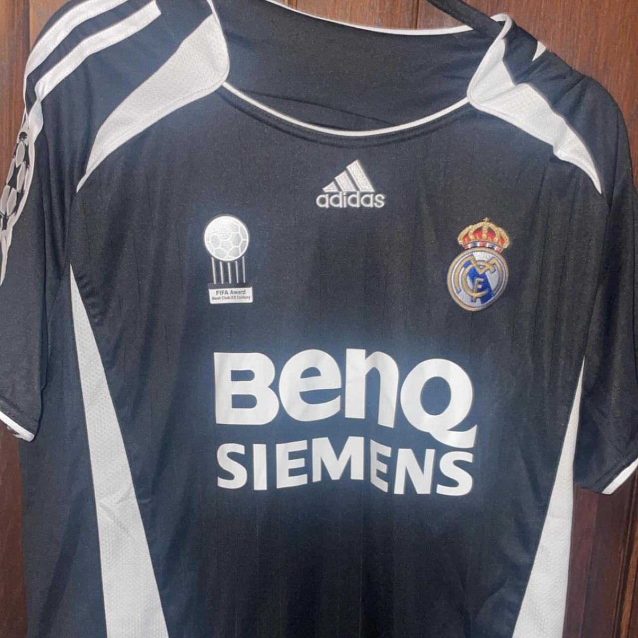 R9 Real Madrid - Adidas black and white #RealMadrid... - Depop
