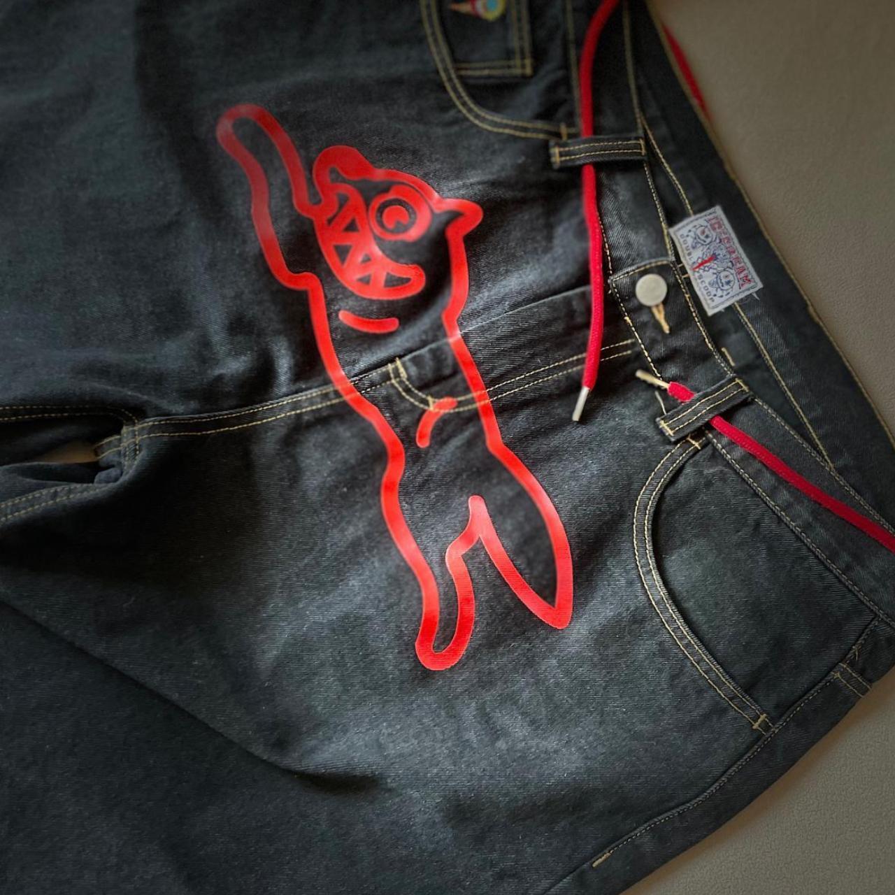 Billionaire Boys Club Running Dog Denim Jeans (Red... | Depop