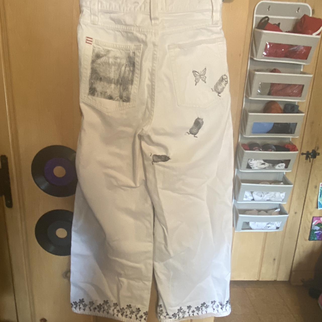 🌸HAND PRINTED NATURE JORTS 🌸 hand printed on... - Depop