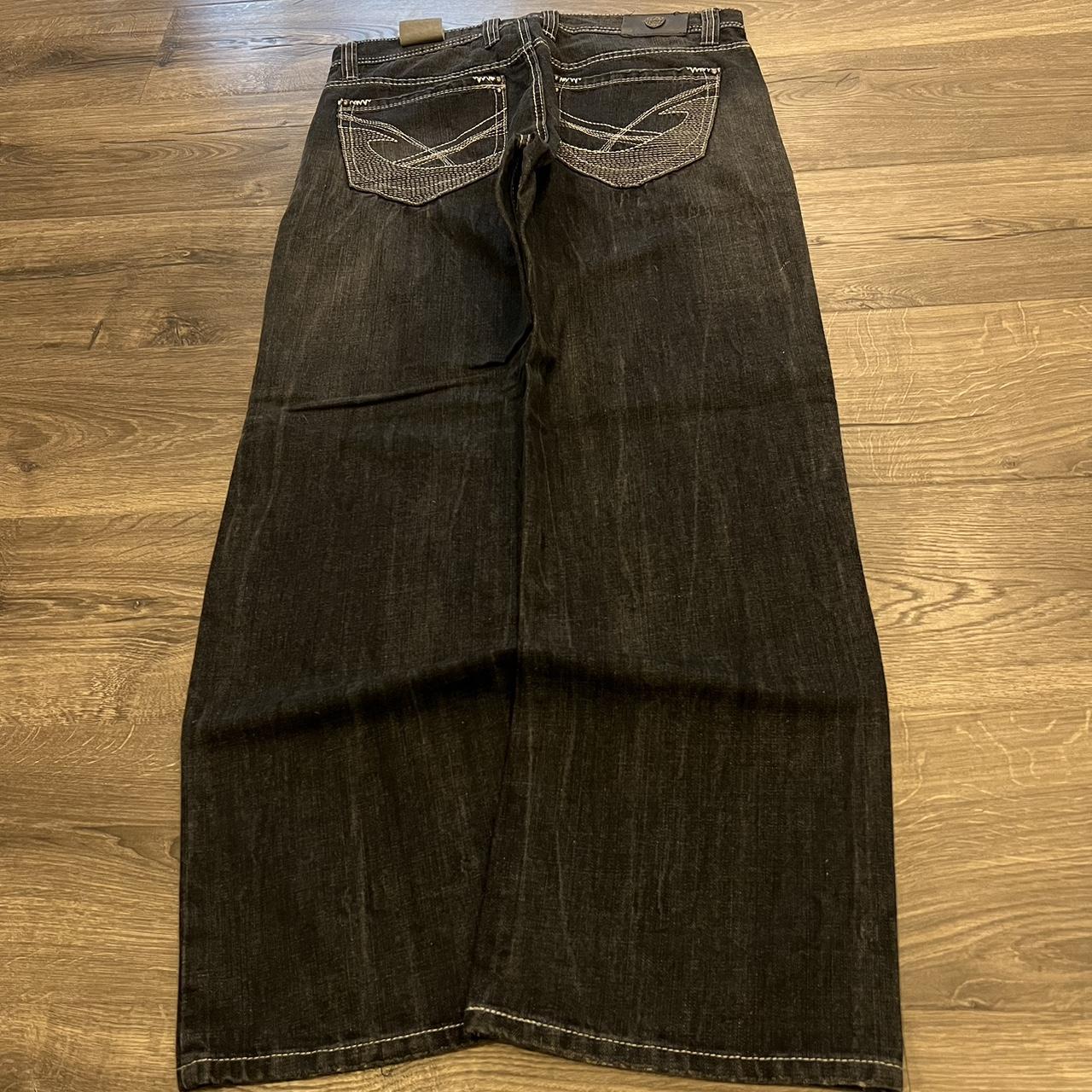 vintage NWT y2k Basic Code loose black jeans with... | Depop