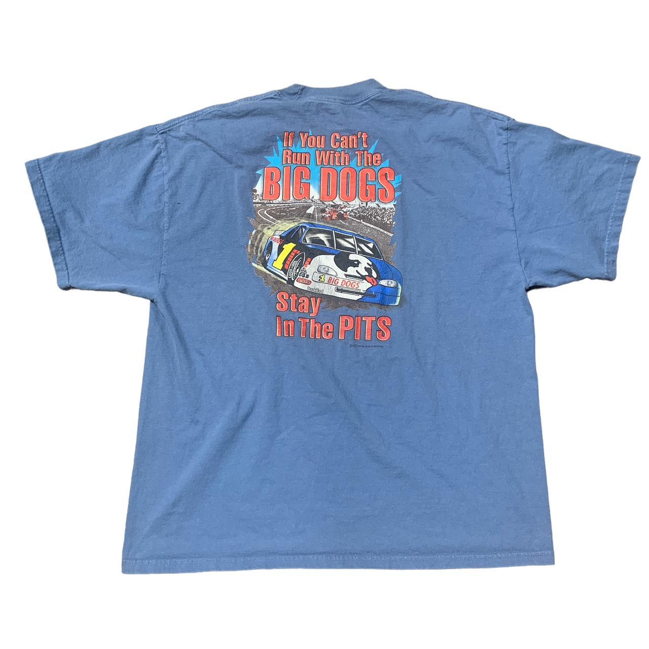 vintage 1999 big dogs racing tee free... - Depop