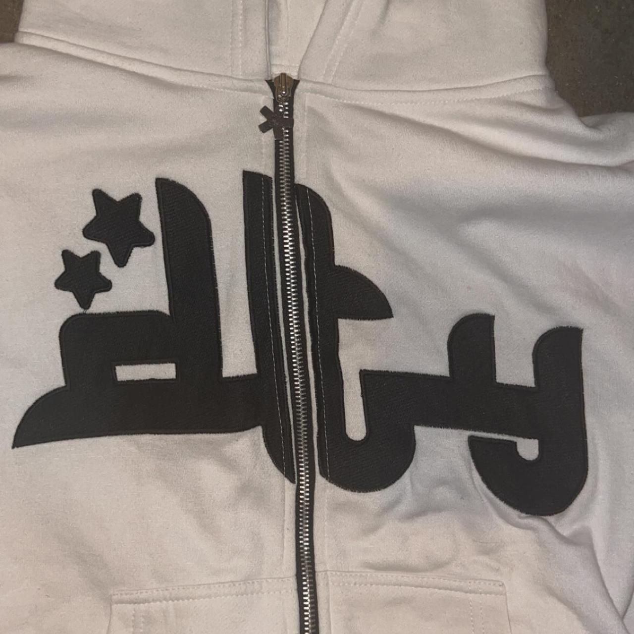 Affliction Men's White and Black Jacket | Depop