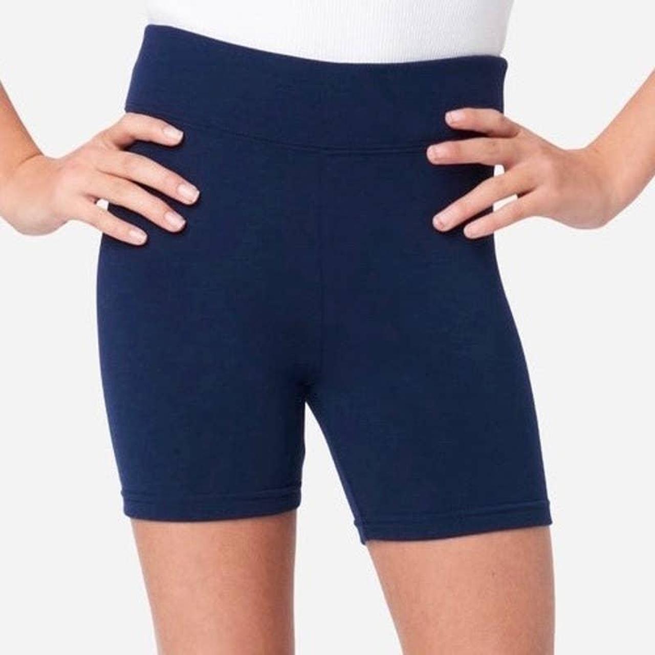 Justice Girls French Navy Bike Shorts. Size 12... - Depop