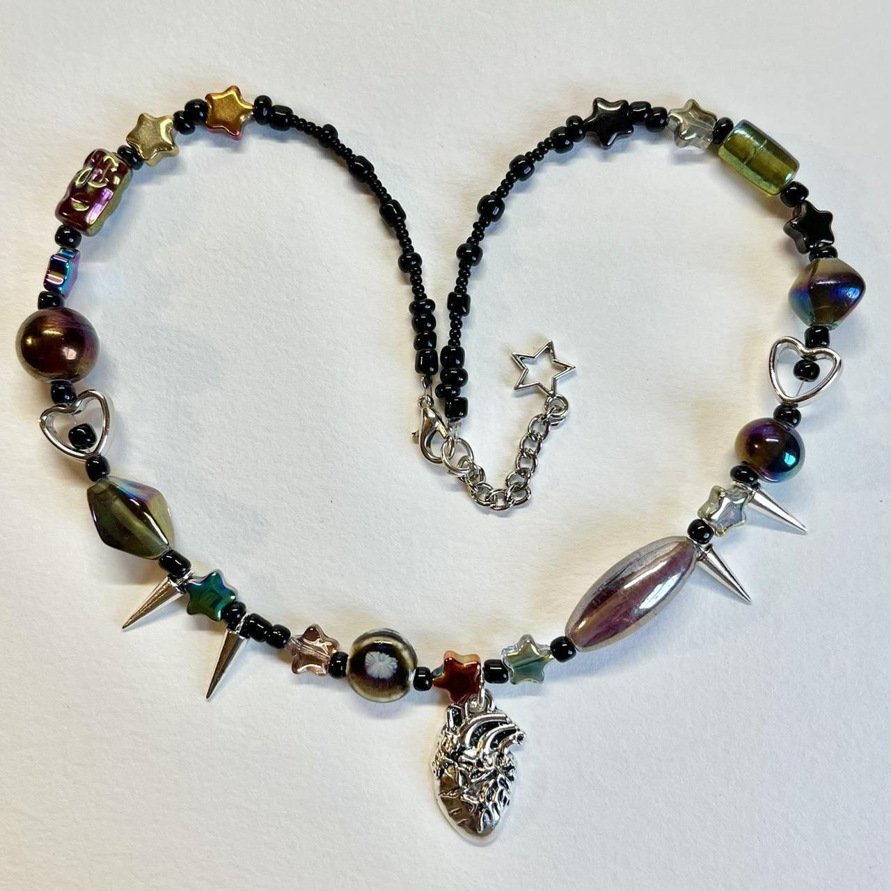 handmade spiky edgy heart necklace! #valentine... - Depop