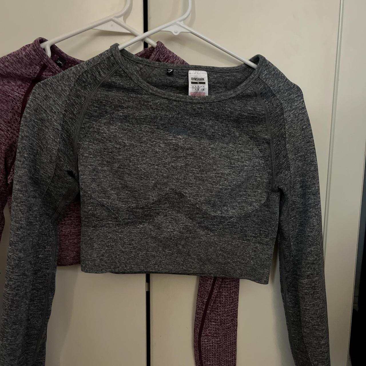 Grey Gym Shark top With open back - Depop