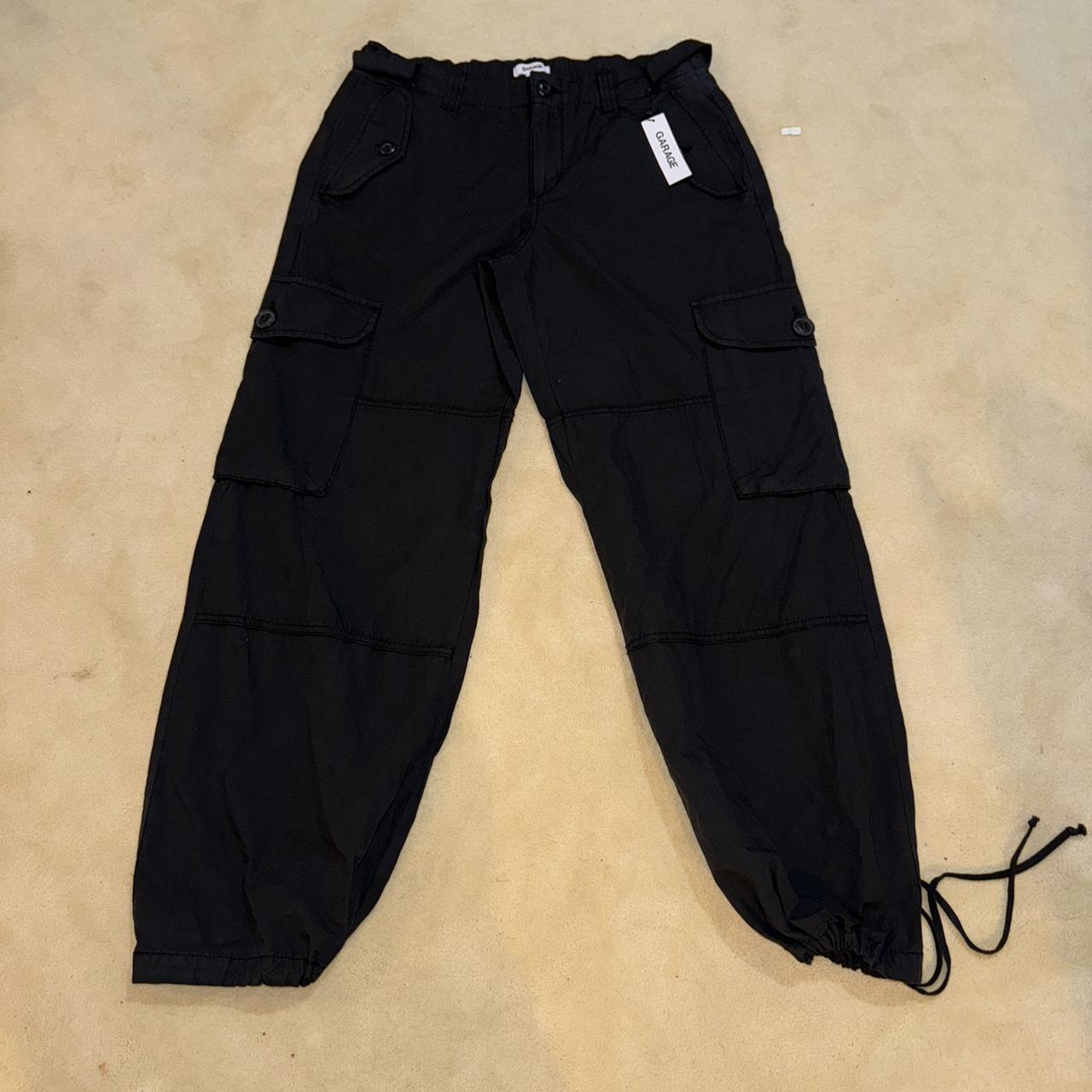 Black garage cargo pants size small and nwt!! Has... - Depop