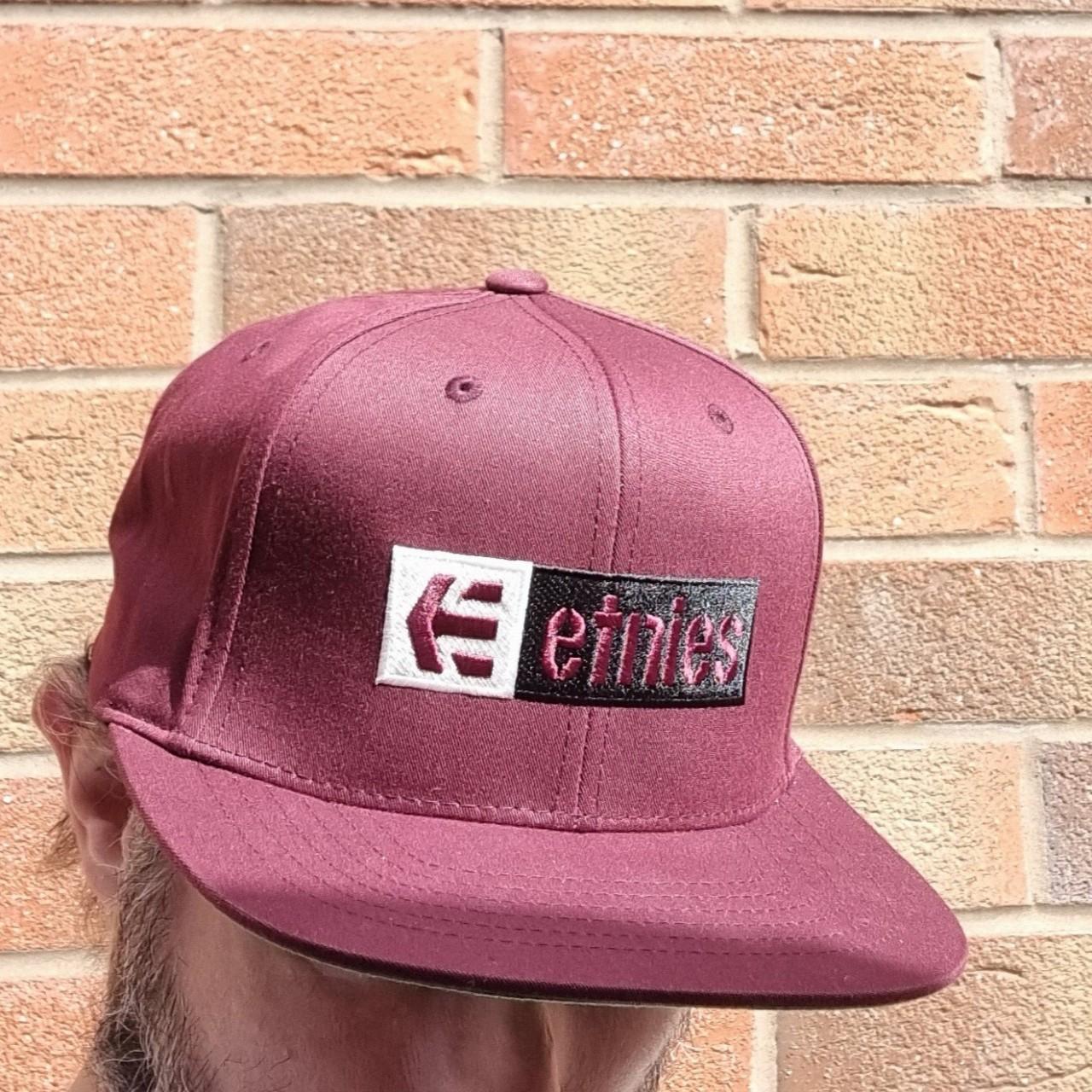 Etnies Men's Burgundy Hat | Depop