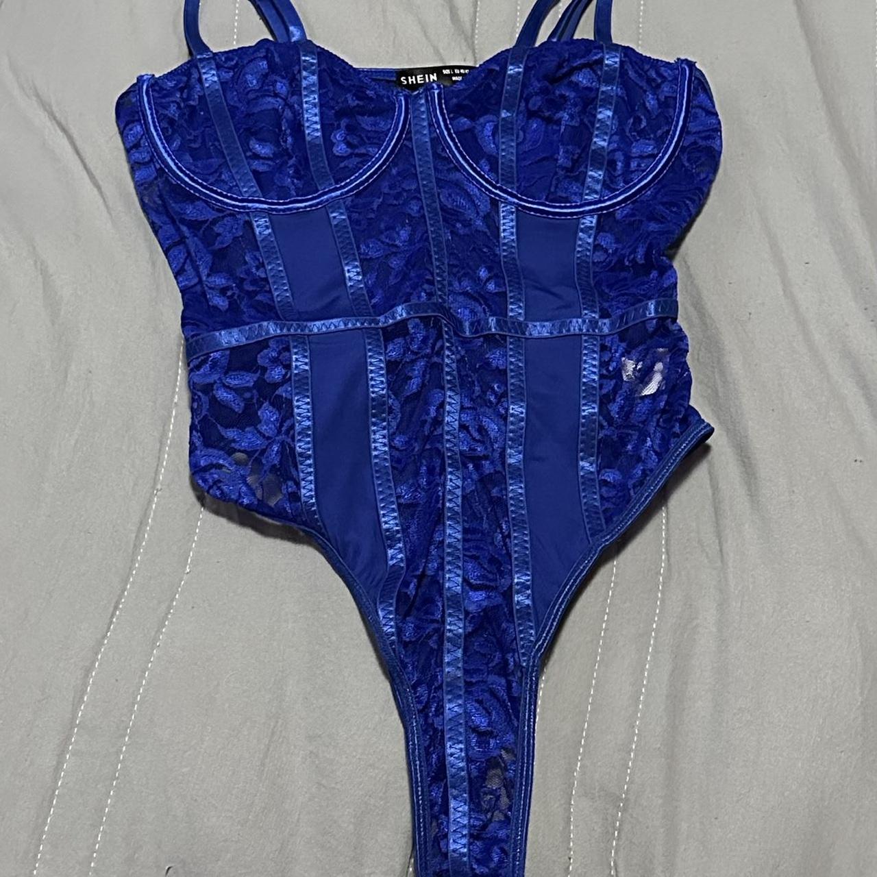 Hot Dark blue bodysuit - Depop