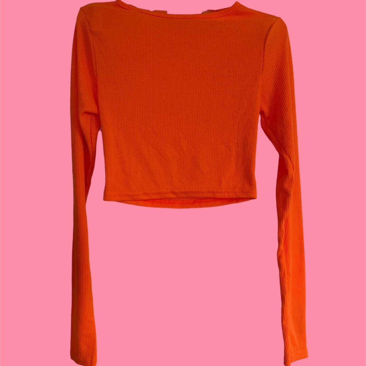 Boohoo Women's Orange Crop-top | Depop