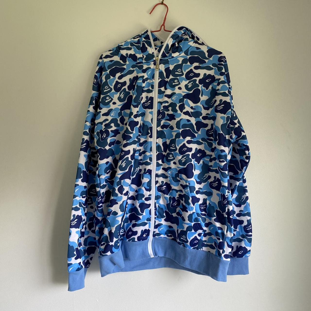 bape double hood full zip large (fits like... - Depop