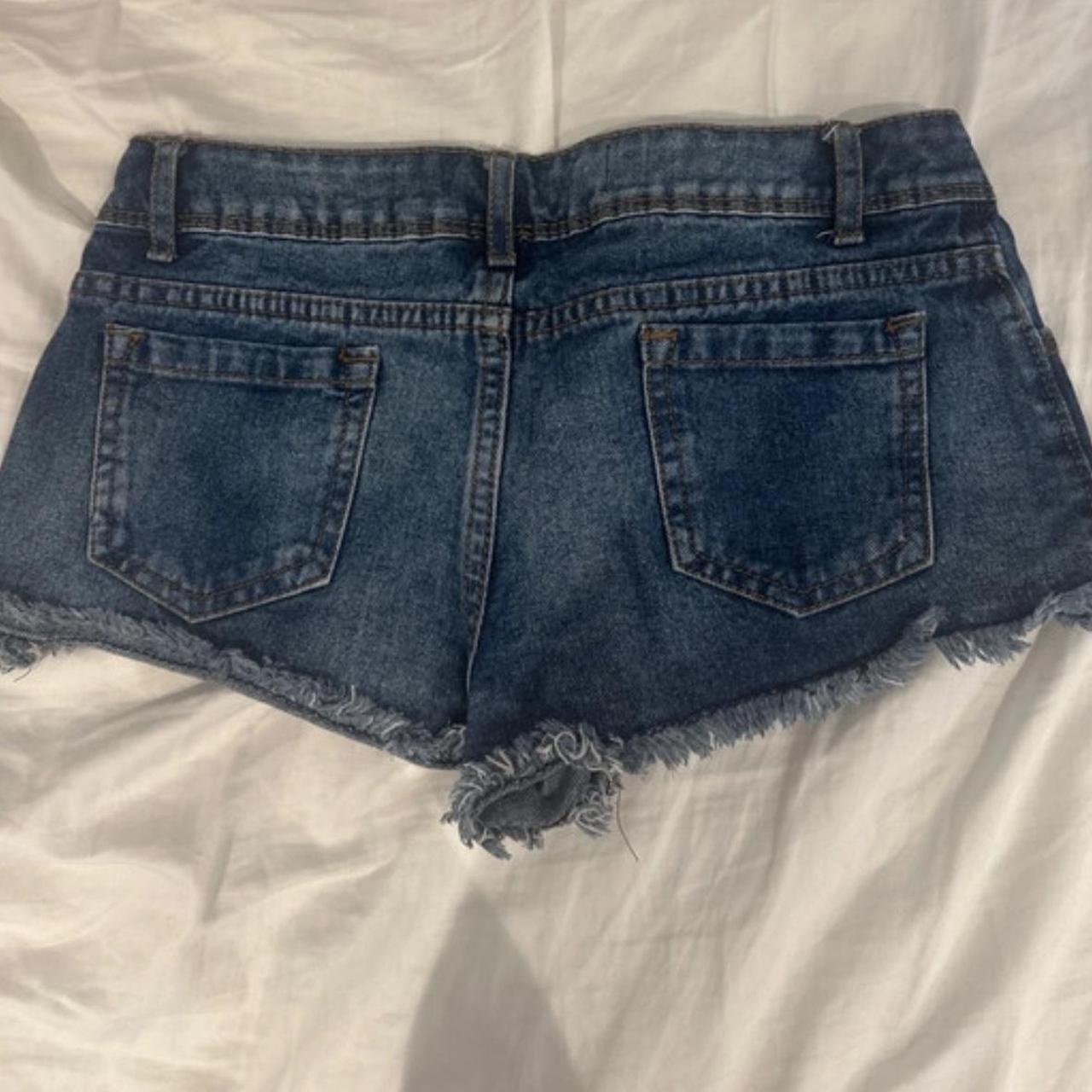 low rise jean shorts - Depop