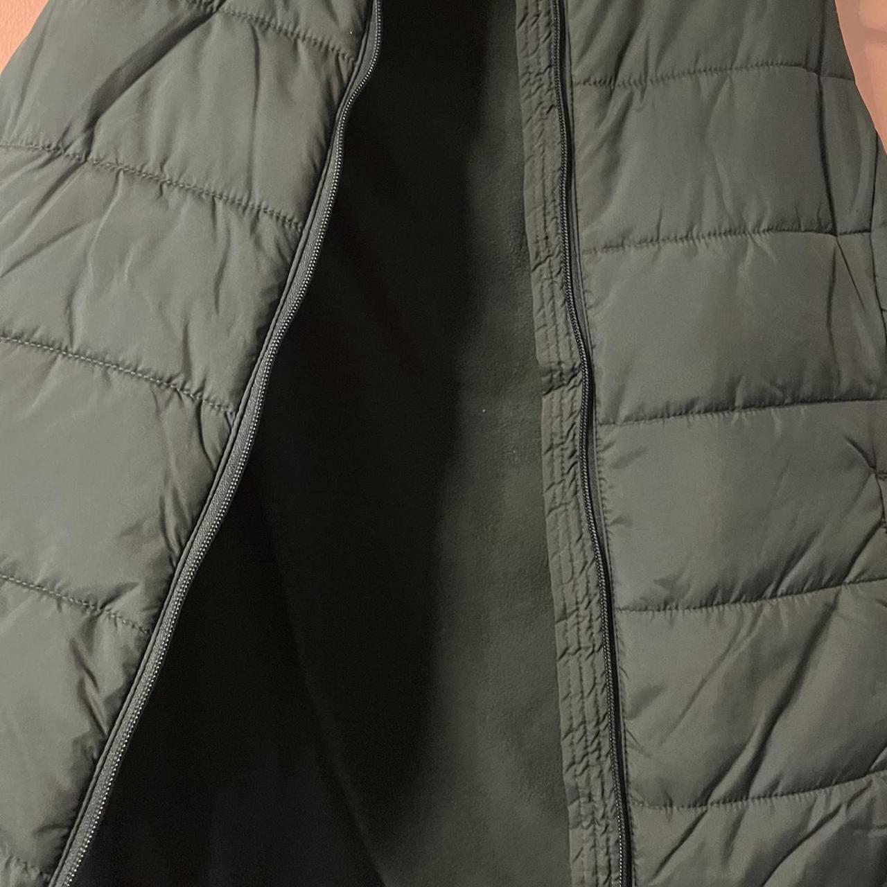 Forest green puffy vest jacket ̈ Never worn size XL.... - Depop
