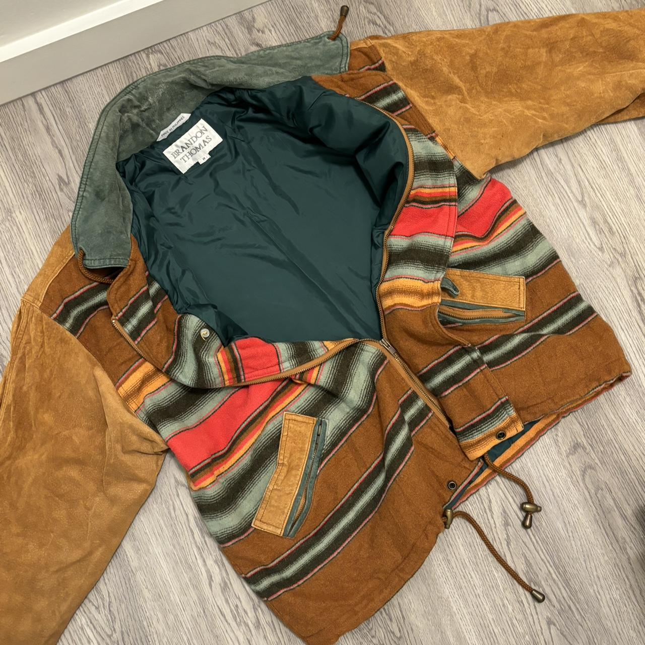 very unique thrifted heavy jacket dad esque size... - Depop