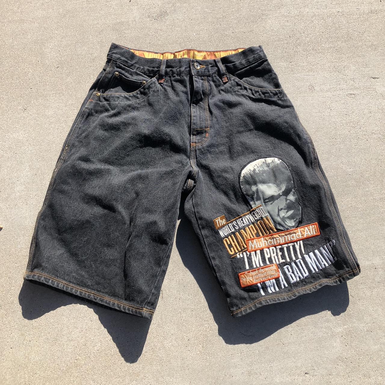 Baggy Muhammad Ali Fubu platinum jorts Excellent... - Depop