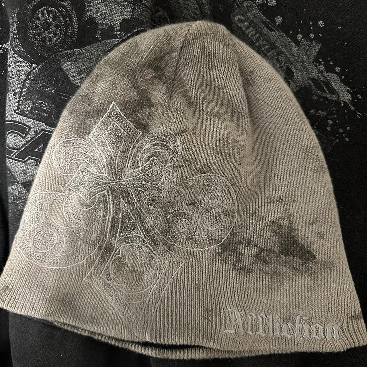 Affliction Beanie Unsized but too small for my big... - Depop