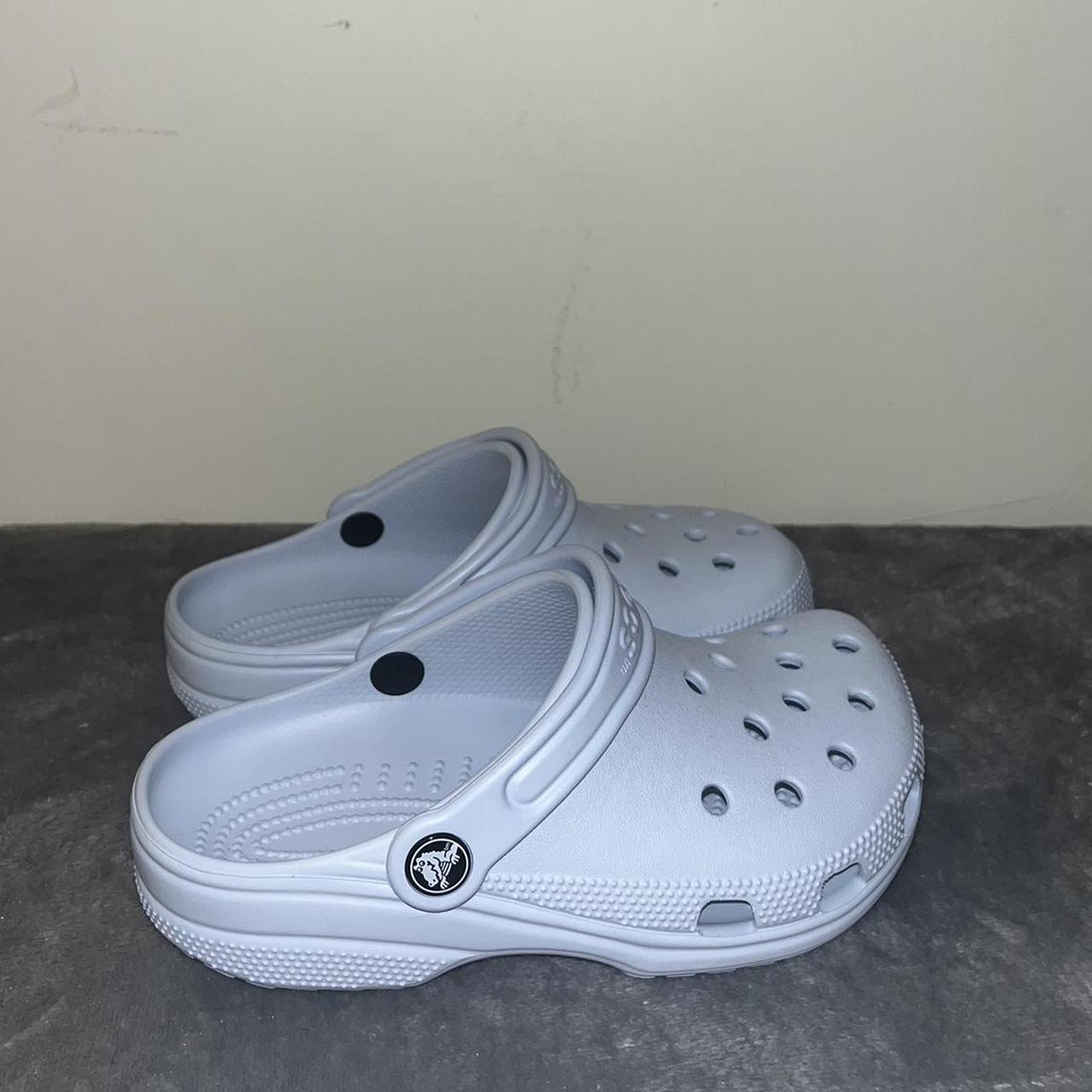 Crocs classic clog, blue/light blue. Size 2M, 4W.... - Depop