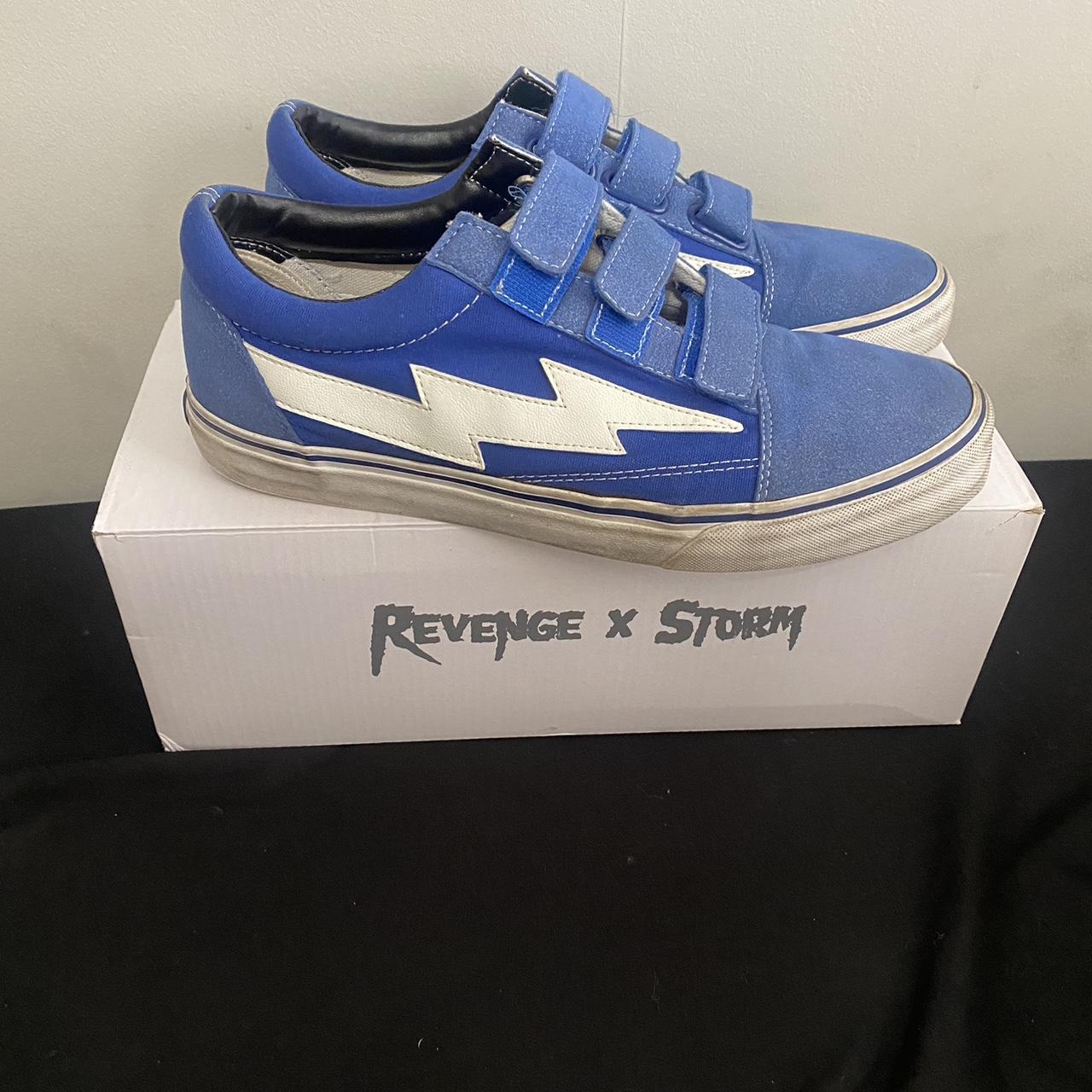 Blue revenge x storm Velcro shoes Size 10 Great... - Depop
