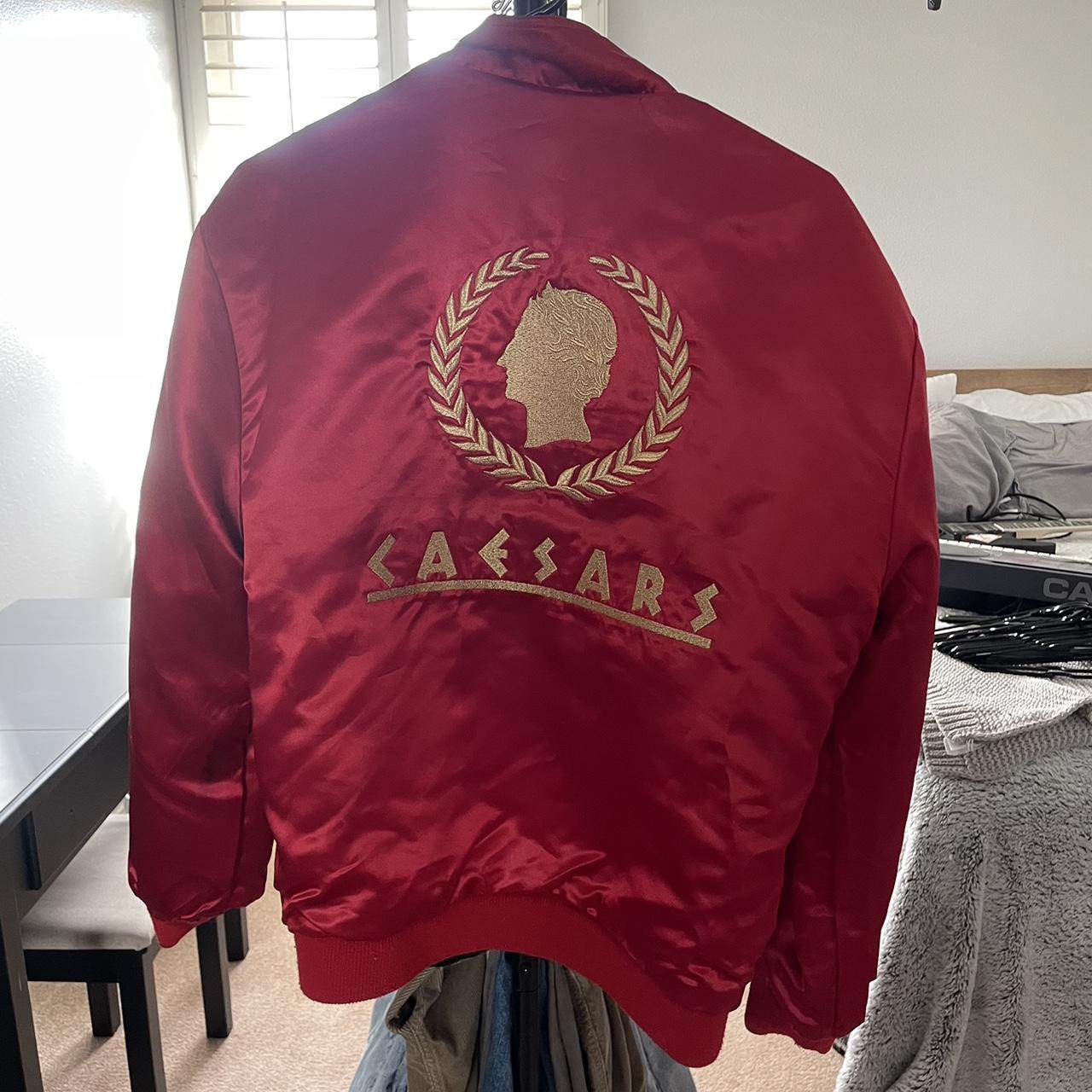 Medium Caesars palace reversible bomber jacket - Depop
