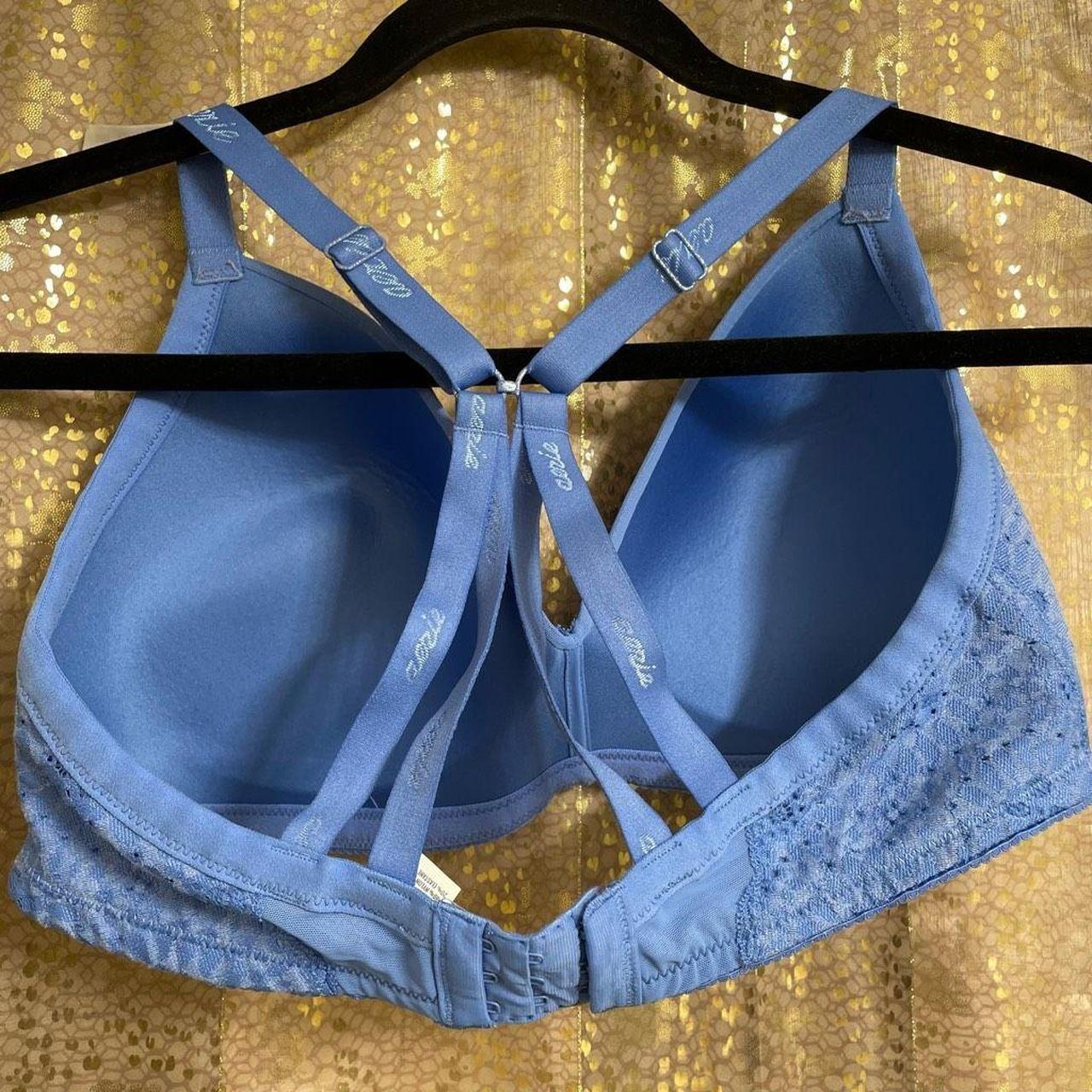 Aerie Real Happy light blue lace wireless bra 36DD... - Depop