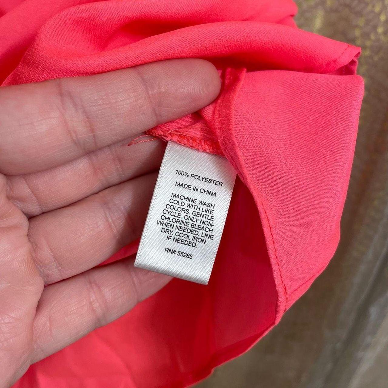 Express Neon Pink Flowy Open Shoulder Blouse,... - Depop