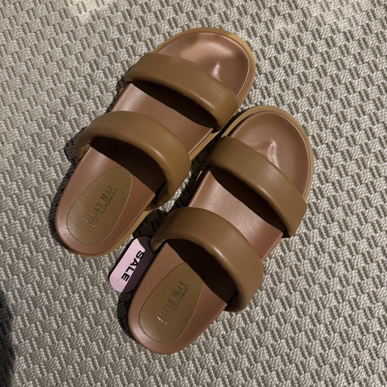 Alias Mae brown slides. Never worn, bought at the... - Depop