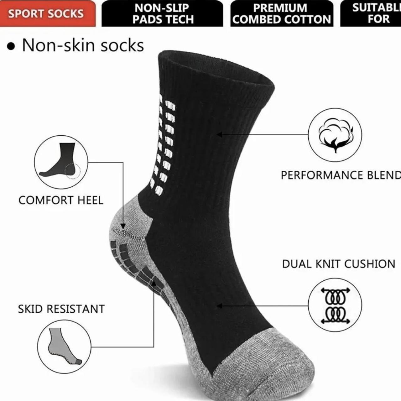 5 black grip socks size Uk5.5-uk10.5 #gym... - Depop