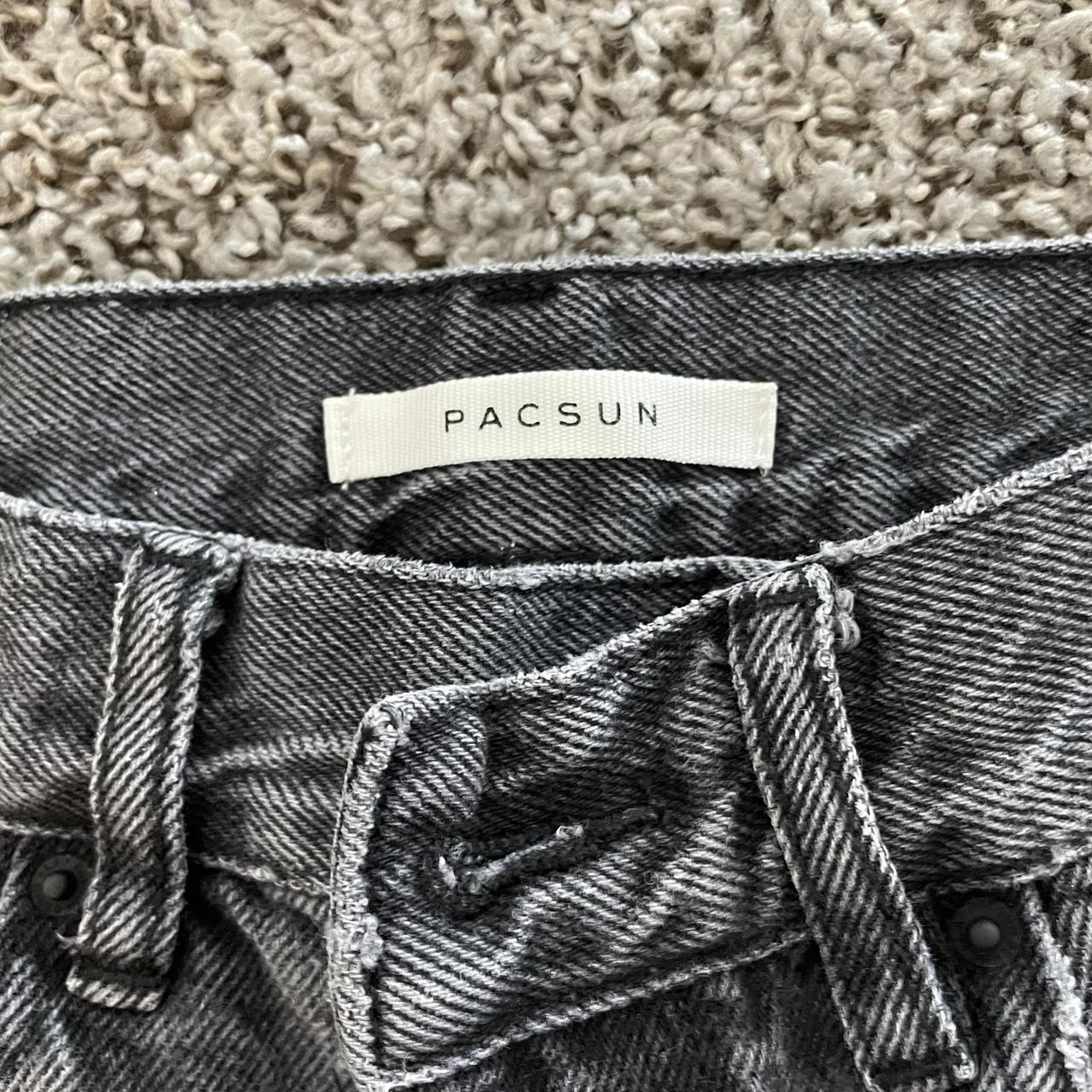 Black high-waisted ripped mom jeans #momjeans #pacsun - Depop