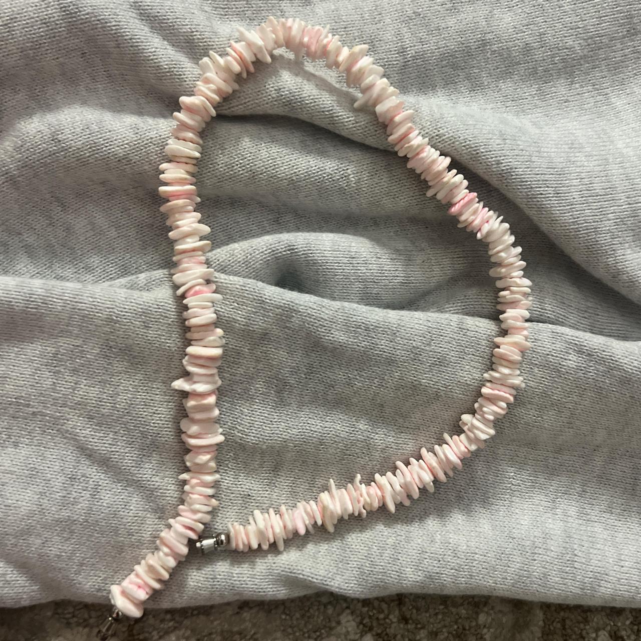 light pink puka shell necklace 🐚 - Depop