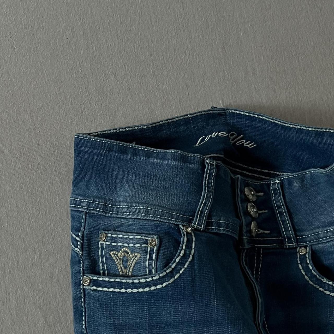 “Im in love” Love you jeans Flared bootcut High... - Depop