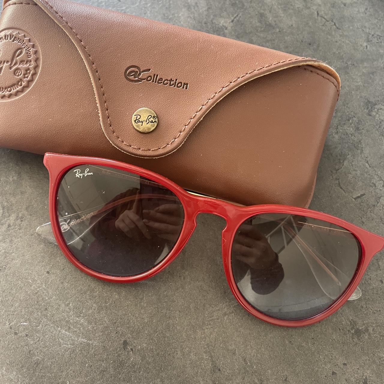 Ray-Ban Women's Red Sunglasses | Depop