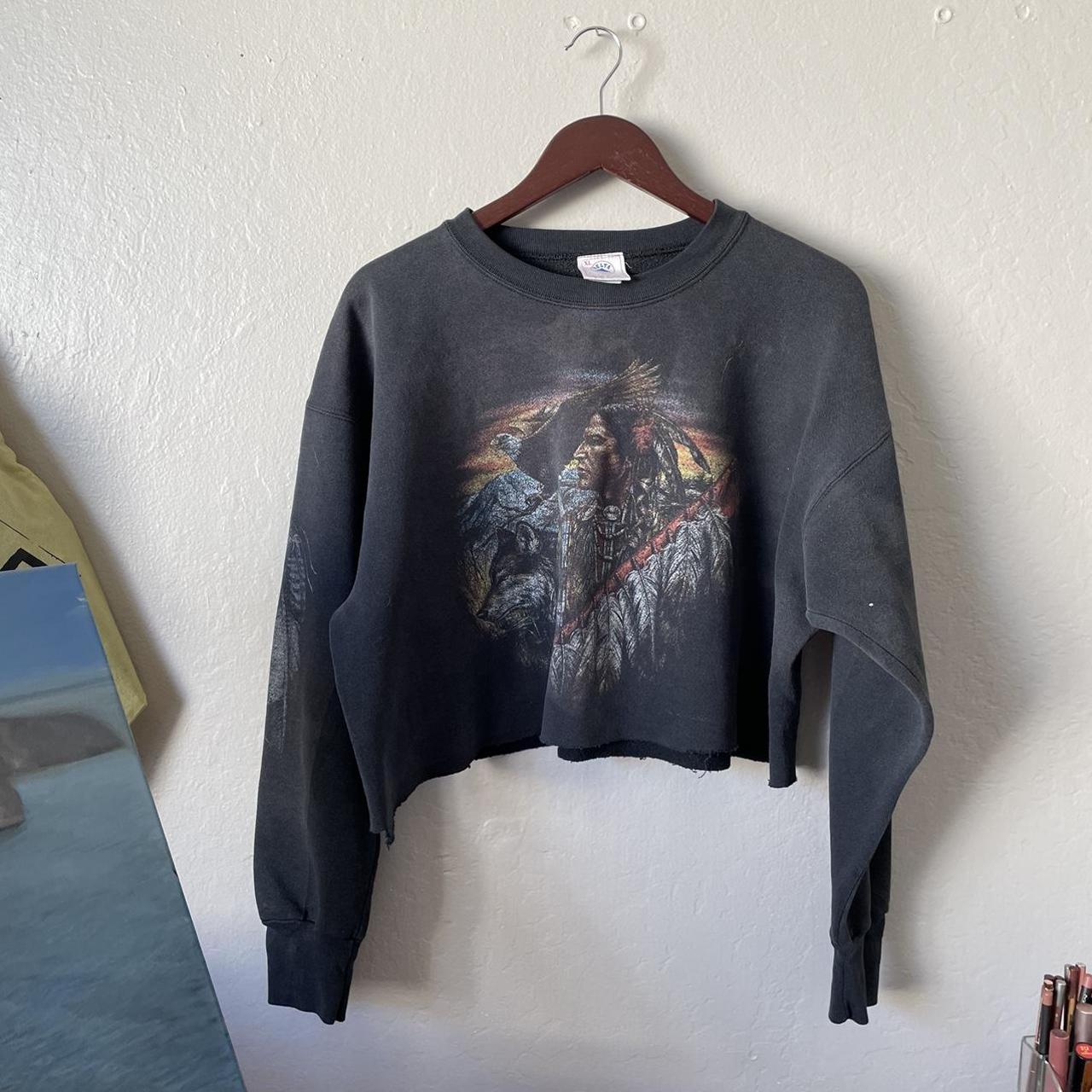 Native American Crop Sweatshirt Listed as free... - Depop