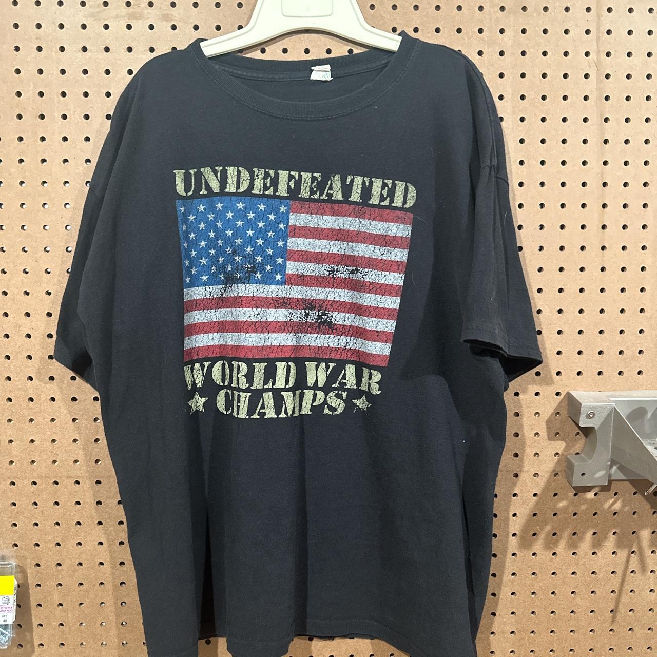 Undefeated Men's Black and Red T-shirt | Depop