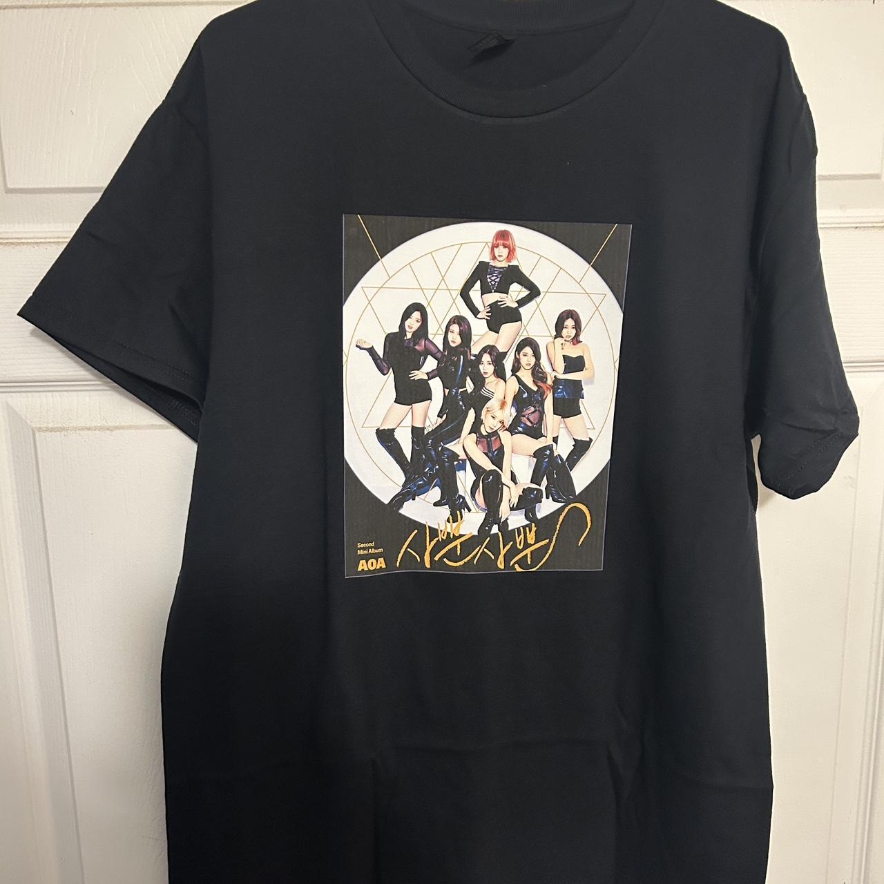 Black AOA t-shirt #Kpop #aoa - Depop
